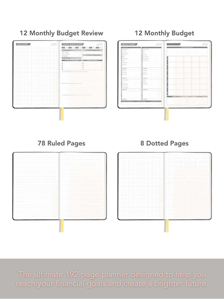 A5 Hard Bound Vegan Leather Financial Budget Planner - Budgeting ...